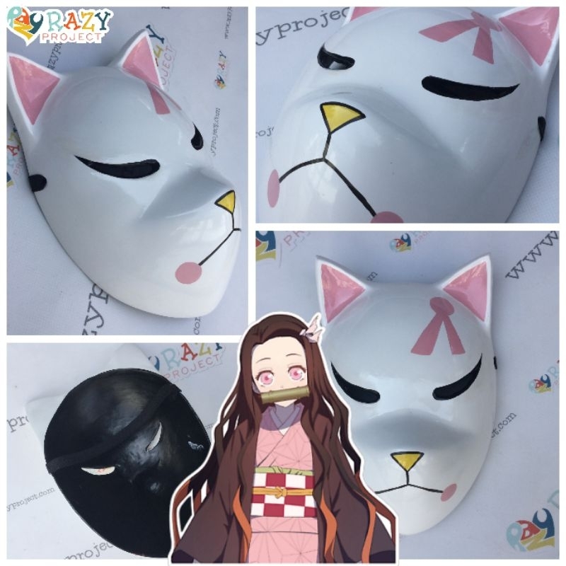 Jual Nesuko Kamado Demon Slayer Kimetsu no Yaiba Kitsune Fox Rubah Mask ...