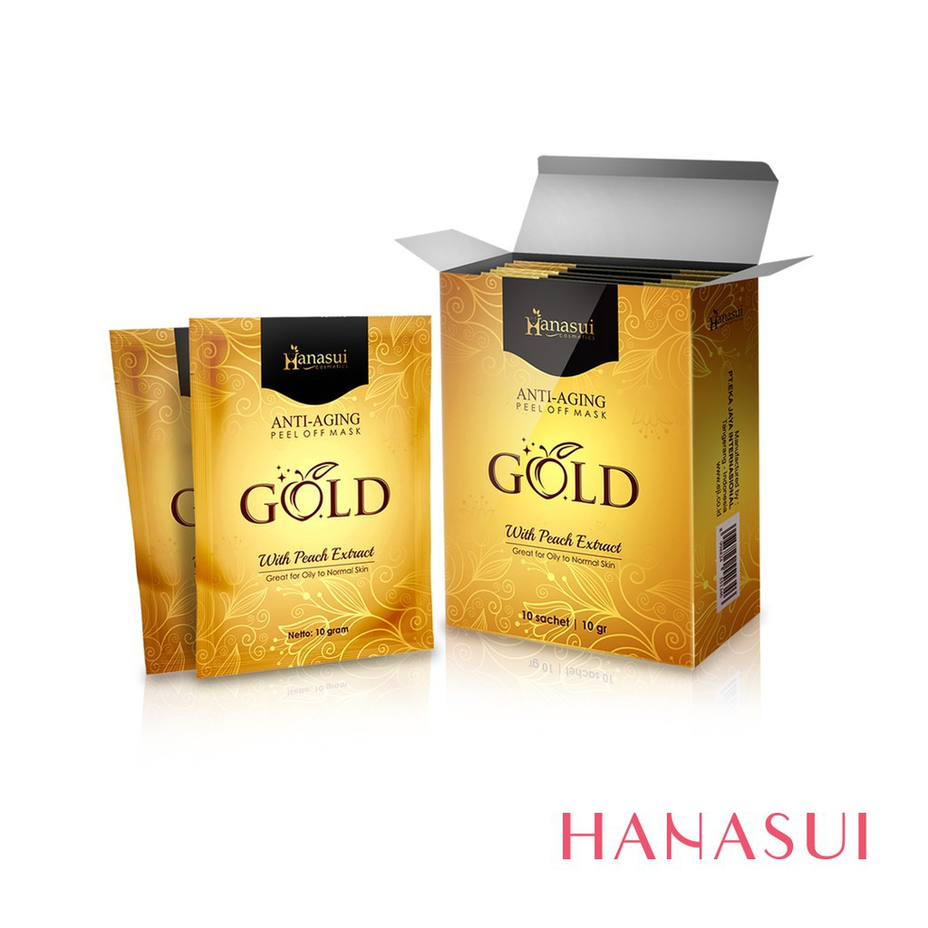 Jual Hanasui Anti-Aging Peel Off Mask Gold Sachet 10GR | Shopee Indonesia