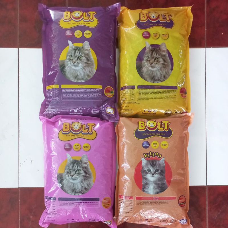 Jual Bolt pakan kucing Cat dry Food adult dewasa kitten rasa tuna ...