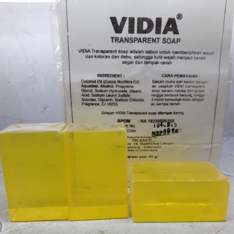 Jual SABUN MUKA WHITENING KUNING POLOS VIDIA 40g ECER | Shopee Indonesia
