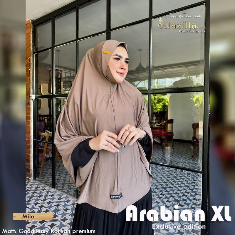 Jual Hijab instan simple Jersey, bergo dagu, bergo Malaysia size XL ORI NAZILLA | Shopee Indonesia