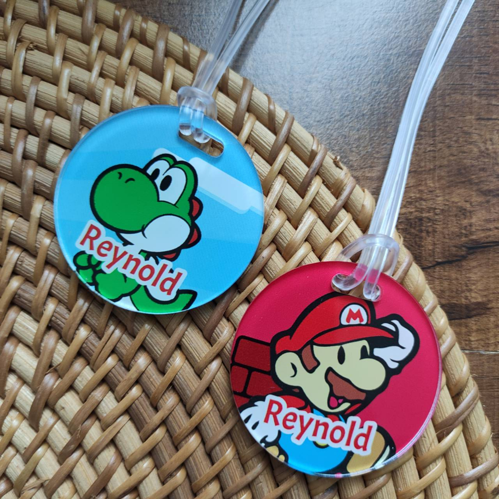 Jual LUGGAGE TAG BULAT / GANTUNGAN KOPER SUPER MARIO /GANTUNGAN KOPER ...