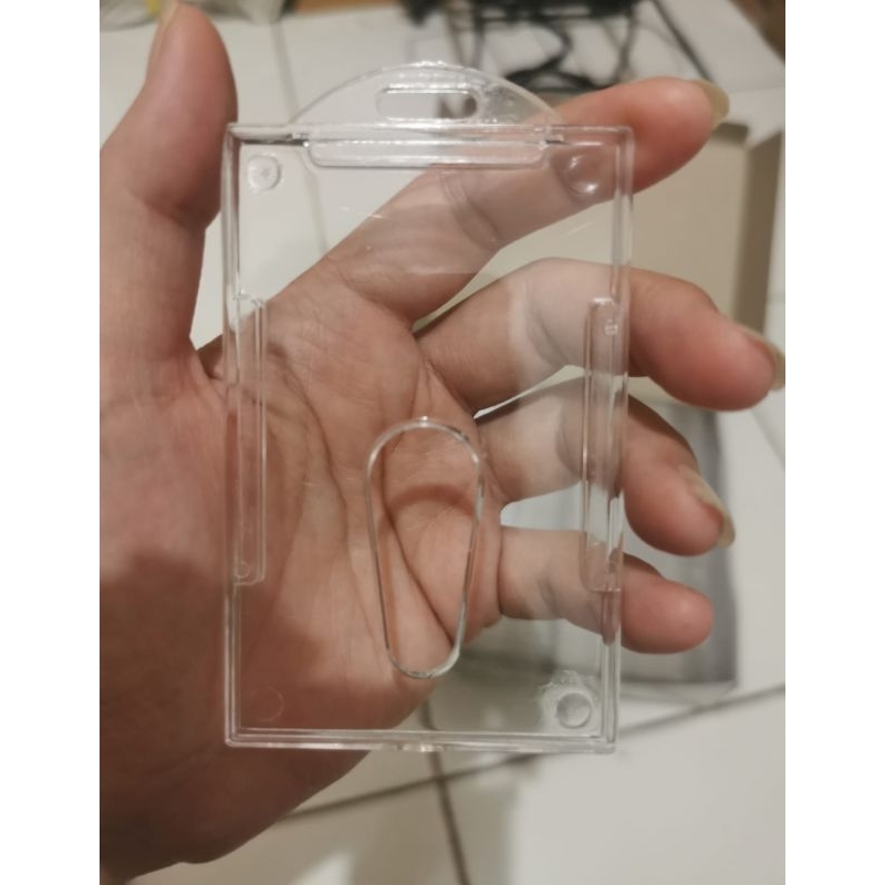 Jual 10pcs casing id card acrylic / casing id card holder nametag ...