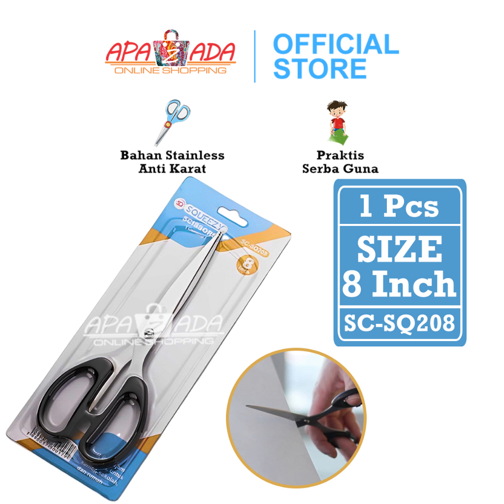 Jual Apazada Gunting Kain Kertas Stainless Serbaguna / Gunting Kantor ...