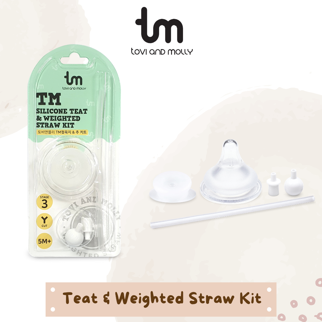 Jual TM Tovi and Molly Silicone Teat & Weighted Straw Kit / Tovi&Molly Made in Korea | Shopee ...