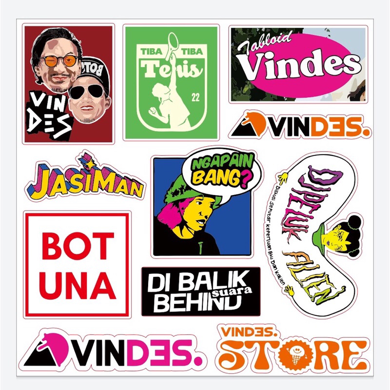 Jual sticker pack stiker vindes stiker botuna satu set bahan graftac ...