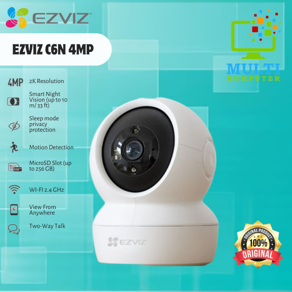 Jual CCTV WIFI KAMERA IP CAMERA PTZ EZVIZ C6N 4MP 2K | Shopee Indonesia