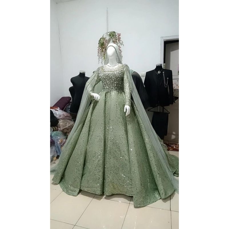 Jual GOWN BARBY TANGAN BALON TERBARU// GAUN GOTIK PREMIUM/BAJU ...