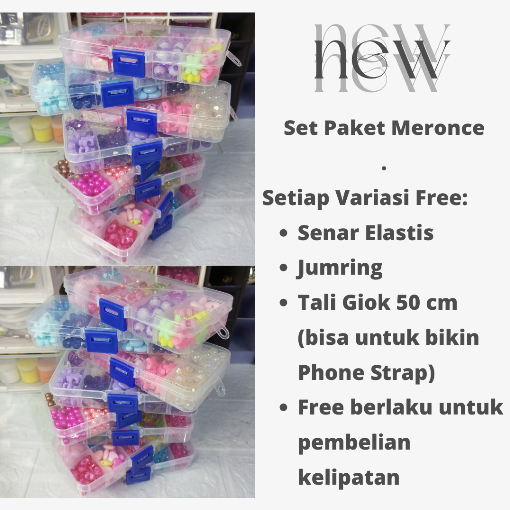 Jual SET PAKET MERONCE VARIASI BARU / MANIK SET / SET DIY / PAKET DIY ...