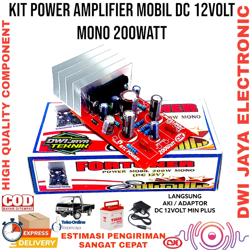 Jual KIT POWER MOBIL DC 12V 200 WATT MONO FORTUNER | Shopee Indonesia