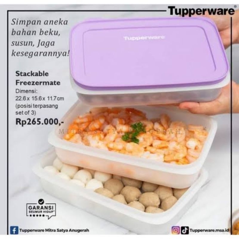 Jual Stackable Freezermate TUPPERWARE 3 SUSUN | Shopee Indonesia