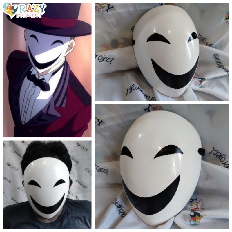 Jual Kagetane Hiruko Black Bullet Mask Topeng Kayu Cosplay Anime Jepang ...