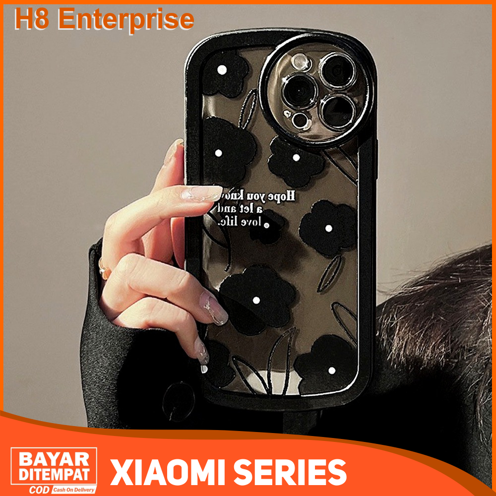 Jual Case Redmi A1 A2 12C Poco C55 Casing Retro Black Rose Estetic ...