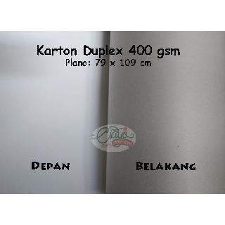 Jual Kertas Karton / Duplex Tebal 400gsm Plano (79 x 109cm) | Shopee ...