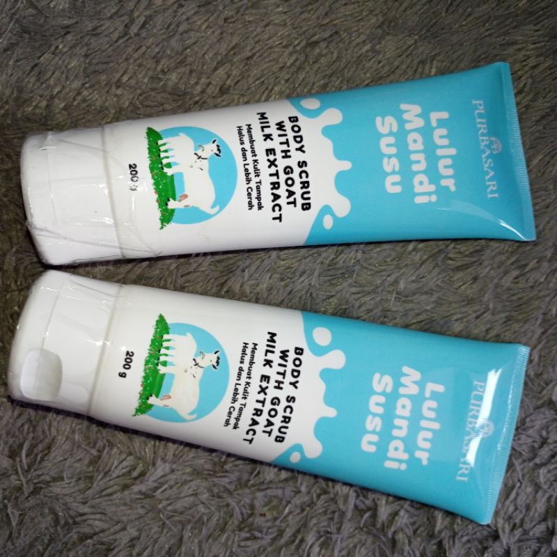Jual purbasari lulur mandi susu body scrub tub 200 g | Shopee Indonesia