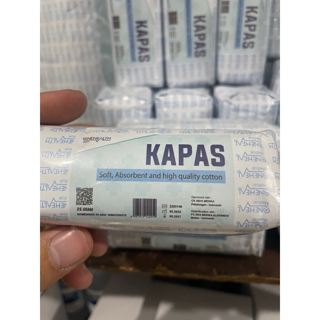 Jual Onehealth Kapas Pembalut 25 gram / Kapas Gulung 25 gram / Kapas ...