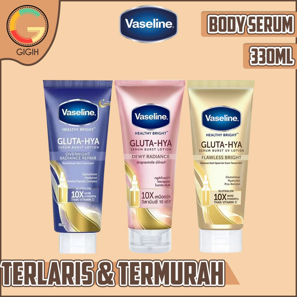 Jual VASELINE HEALTHY GLUTA HAND & BODY 330ML SERIES ( OVERNIGHT / DEWY ...