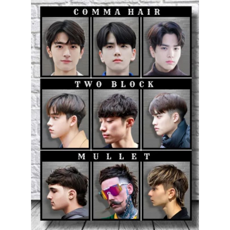 Jual POSTER MODEL RAMBUT TERBARU TWO BLOCK | Shopee Indonesia