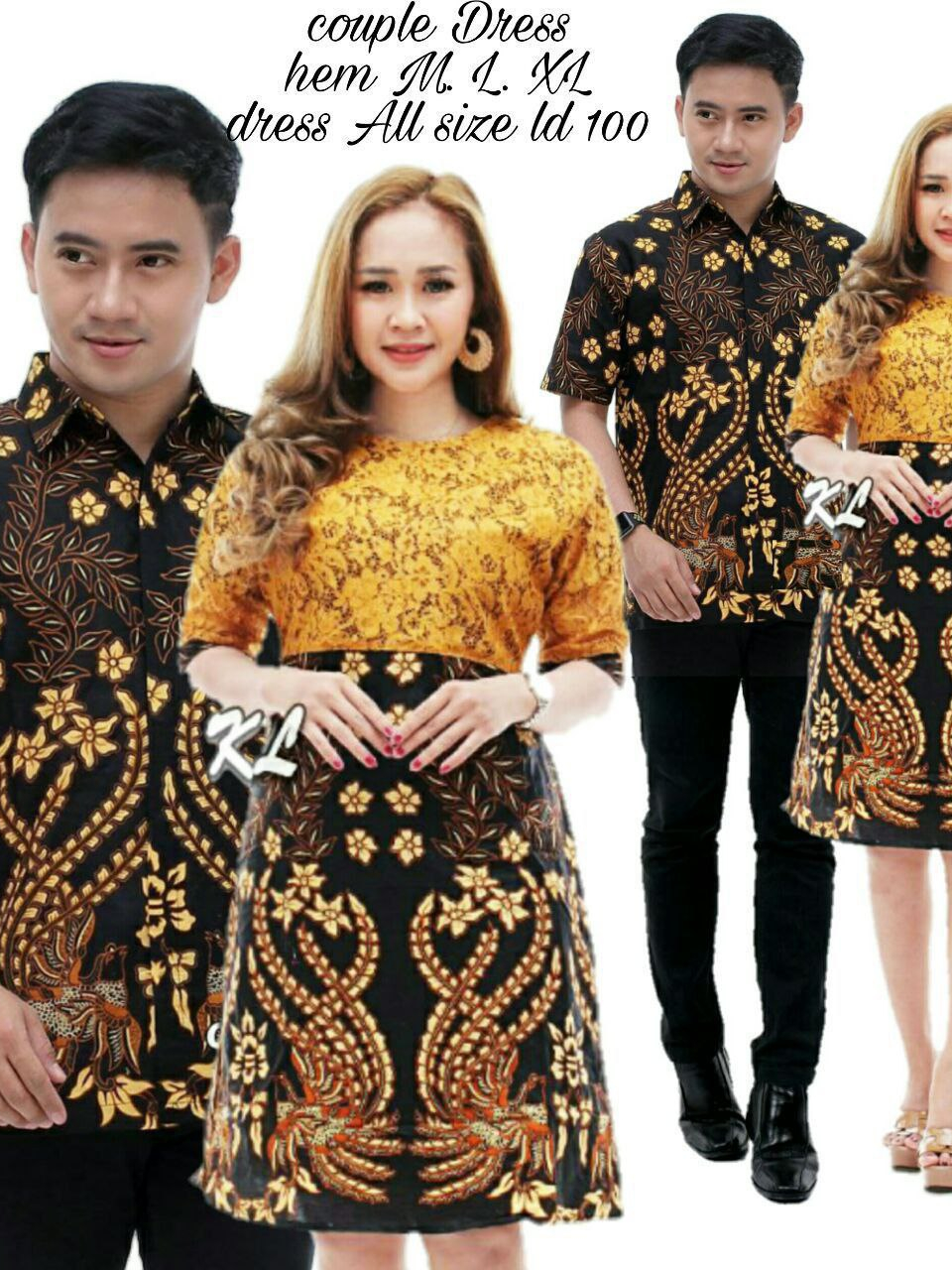 Jual Baju Batik Couple Dress Borkat Lengan Pendek Baju Pesta Natal pasangan | Shopee Indonesia