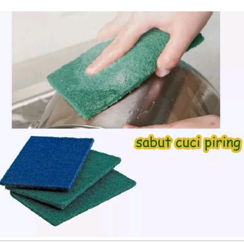 Jual Sabut Tapas Hijau Spons Ijo Cuci Piring Panci Penggorengan ...