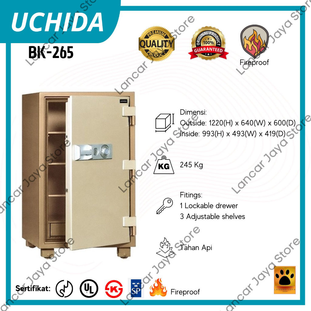 Jual Brankas Tahan Api Uchida BK-265 Brankas UCHIDA BK 265 Garansi Resmi | Shopee Indonesia