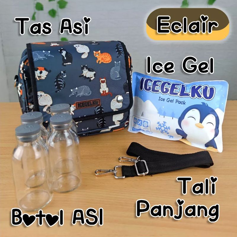 Jual Cooler Bag Asi Icegelku Eclair - Tas Penyimpan ASI Free Botol Asi ...