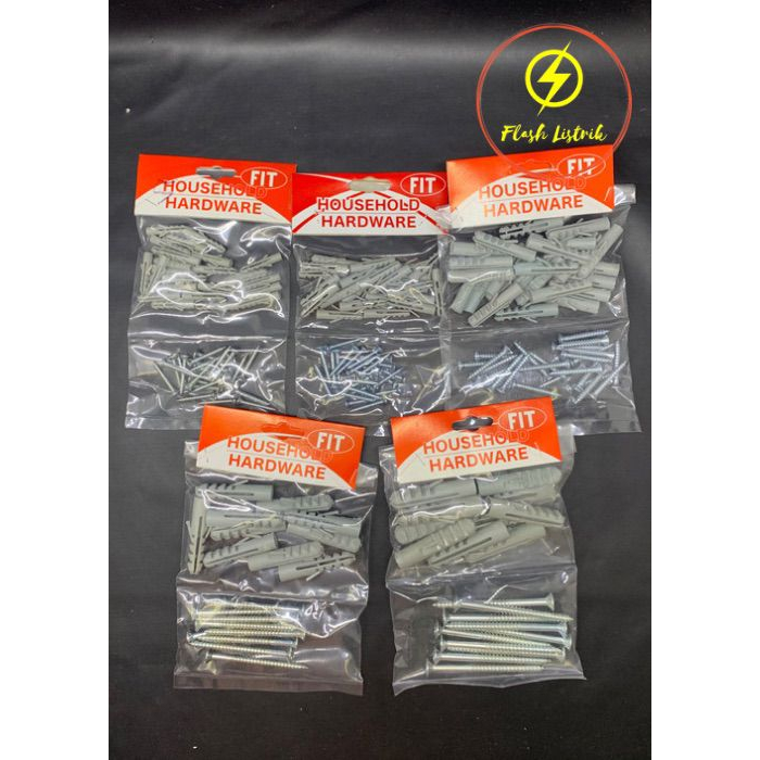 Jual [Fit] Sekrup Tembok Skrup Tembok + Baut S5 S6 S8 S10 S12 | Shopee Indonesia