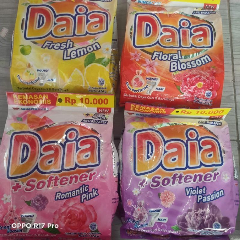 Jual DAIA SOFTERGEN BUBUK 500gr//Sabun Cuci Bubuk Daia All Varian ...