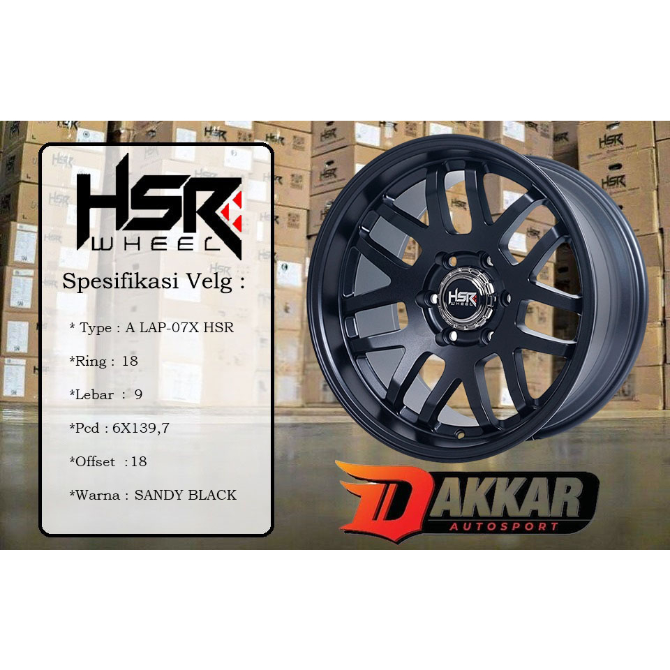 Jual velg fortuner ring 18 HSR A LAP r18 lebar 9 untuk pajero hilux ...