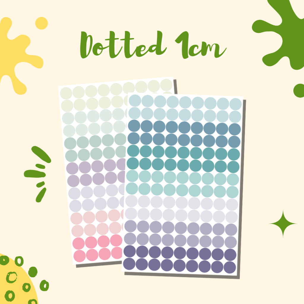 Jual Sticker stiker bulat warna warni 1cm / Sticker basic small circle ...