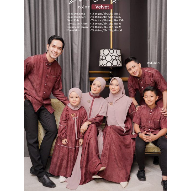 Jual SUDAH PESANAN‼️Sarimbit Keluarga Lebaran Idul Fitri 2024 Famset Zubair x Asma by ...