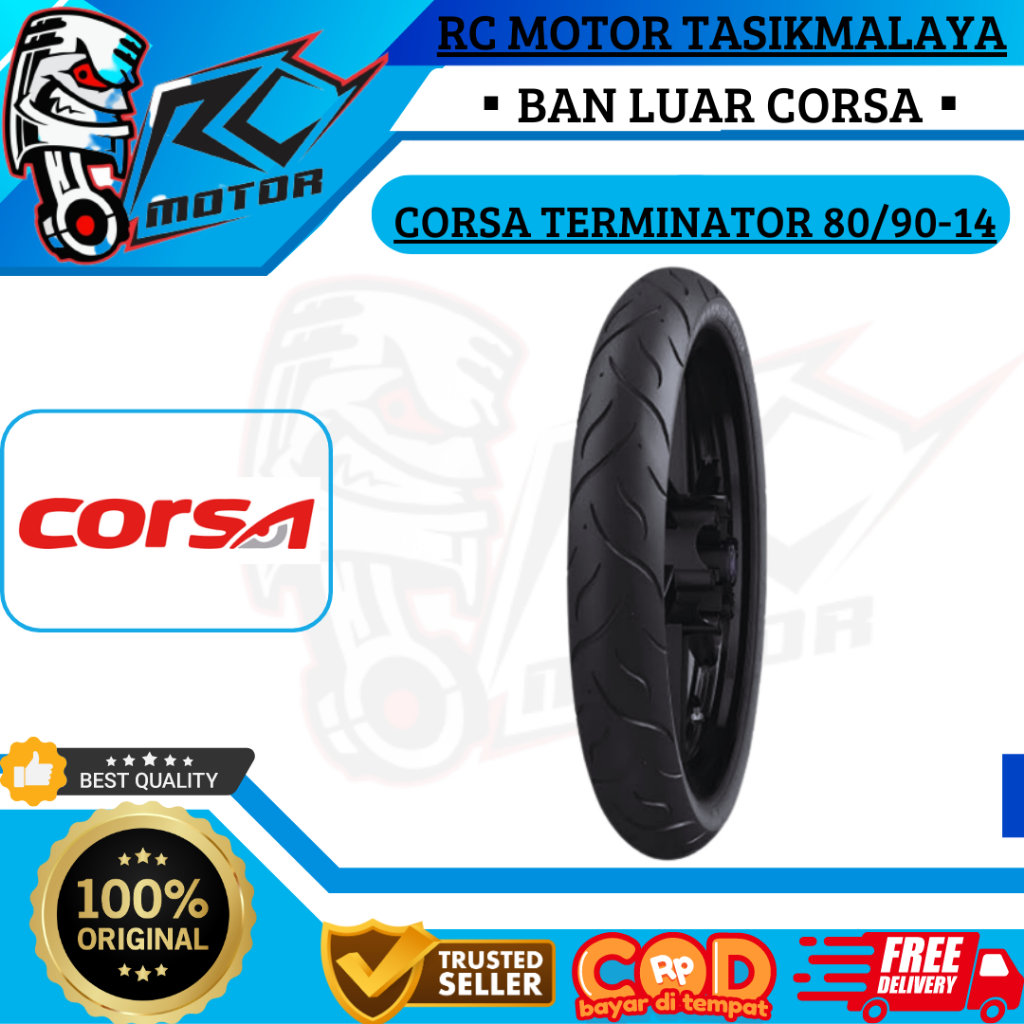 Jual Ban Corsa Terminator 80/90-14 TUBELESS | Shopee Indonesia
