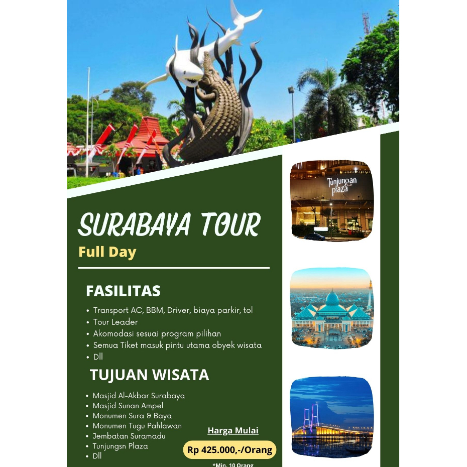 Jual PAKET WISATA SURABAYA TOUR Full Day | Shopee Indonesia