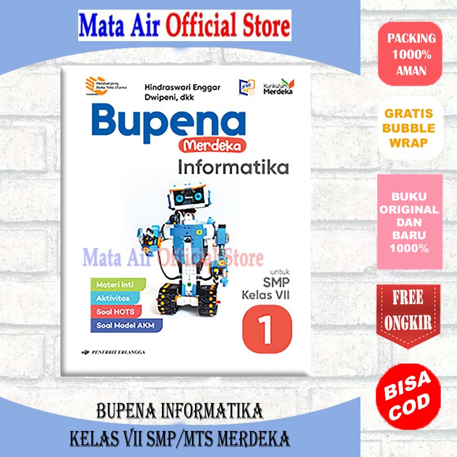 Jual BUPENA MERDEKA INFORMATIKA SMP/MTs KELAS 7 8 9 KURIKULUM MERDEKA - ERLANGGA | Shopee Indonesia