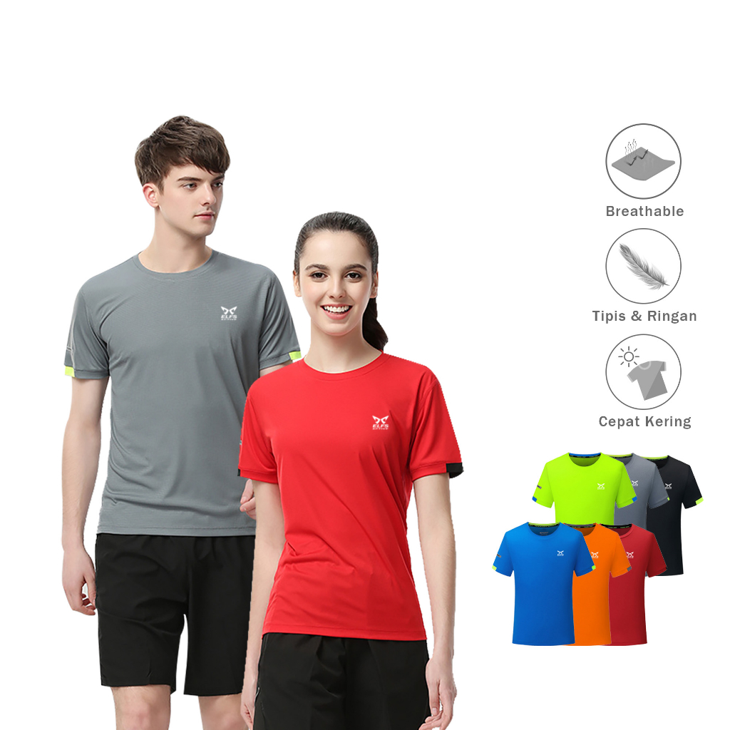 Jual ELFS FITS Running Jersey Dry Fit Baju Olahraga Lari | Shopee Indonesia