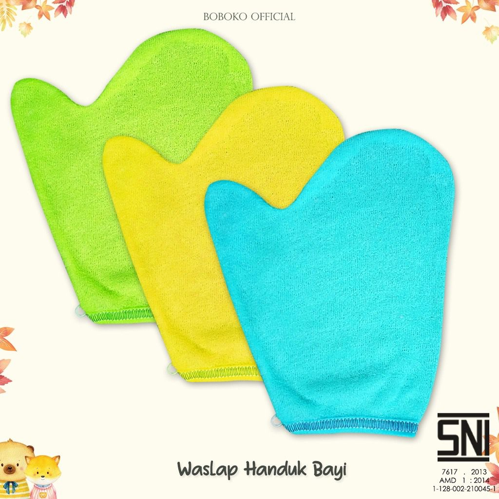 Jual Waslap Handuk Bayi Jempol Single RendaTimbul set isi 3 pcs ...