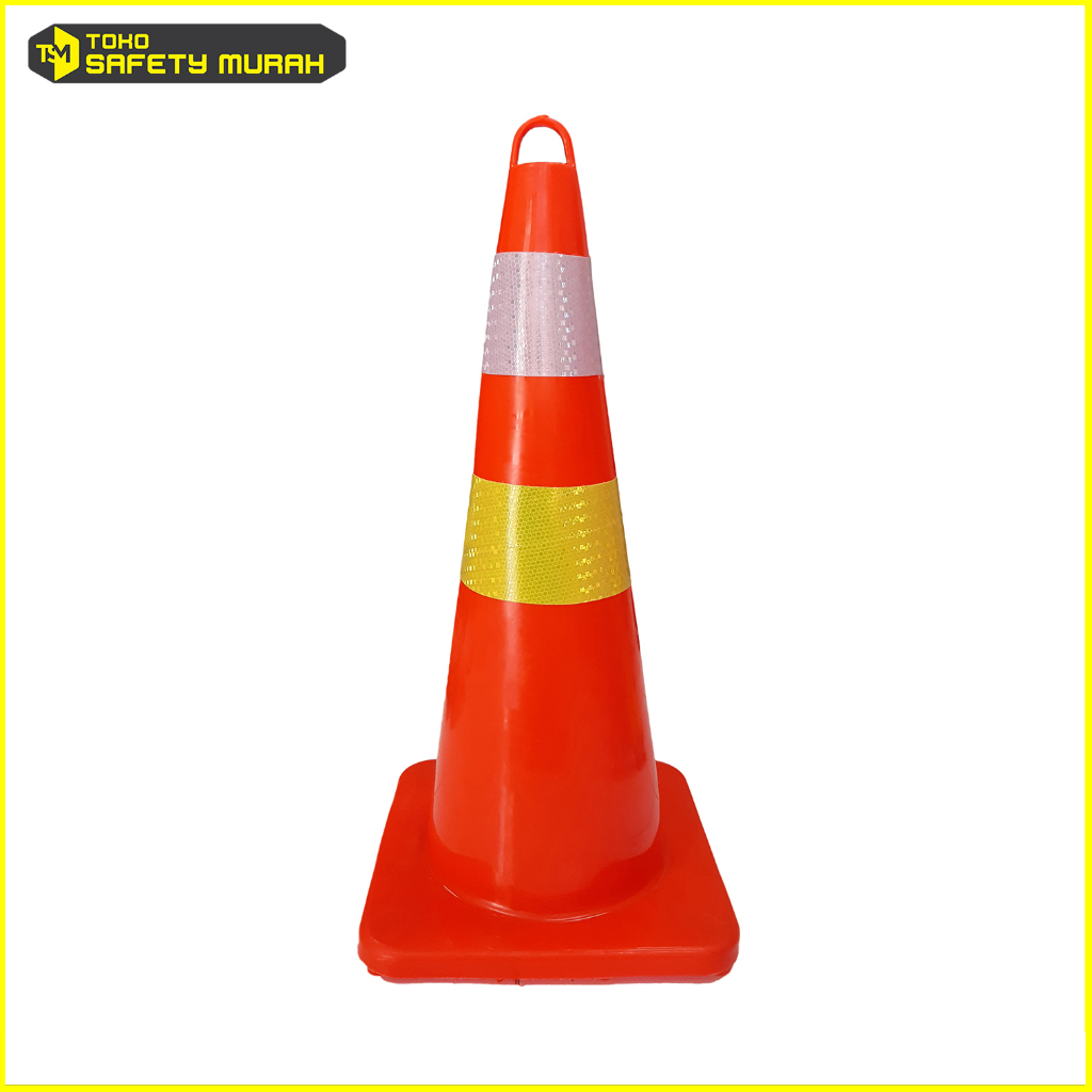 Jual Safety Traffic Cone 70cm Rubber Cone / Kerucut Lalu Lintas Pembatas Jalan Orange 70 cm ...