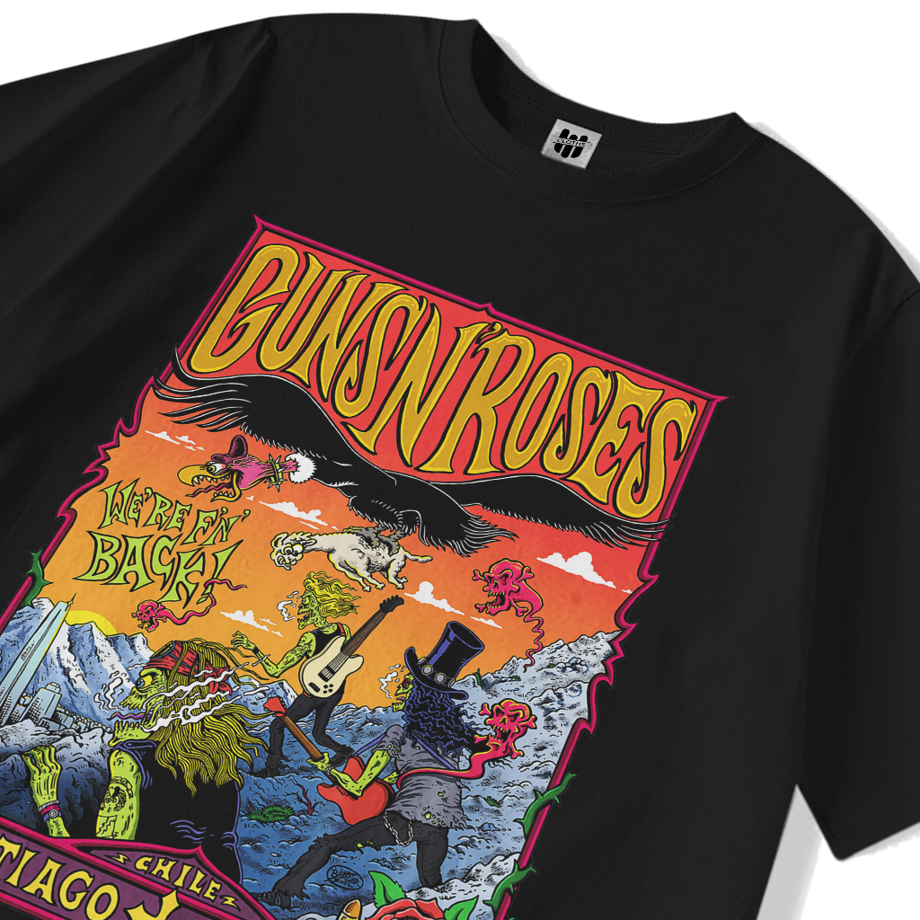 Jual T-Shirt Merchandise Gun's N Roses 'Were Fn Back' | Bootleg ...