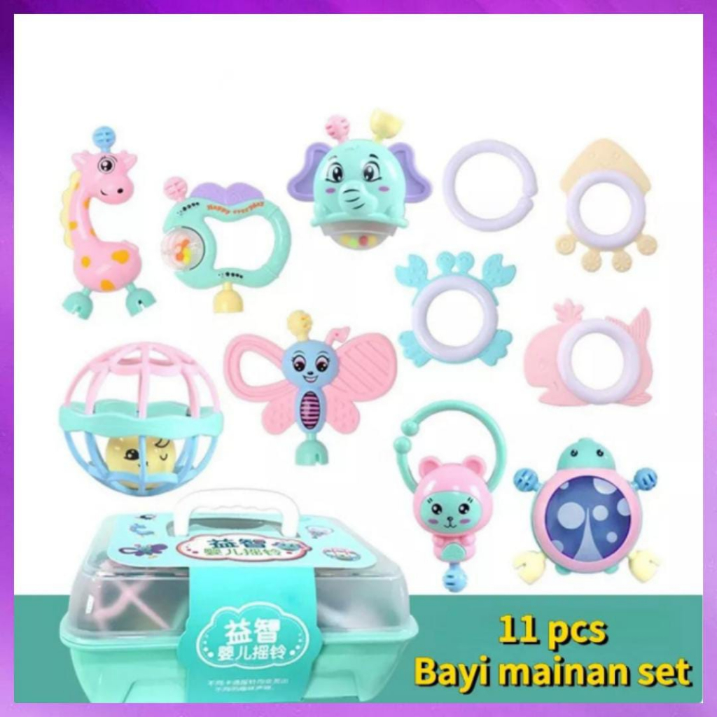 Jual Mainan Bayi Babyset 11in1 Shake Teether Kids Toys Perkembangan ...