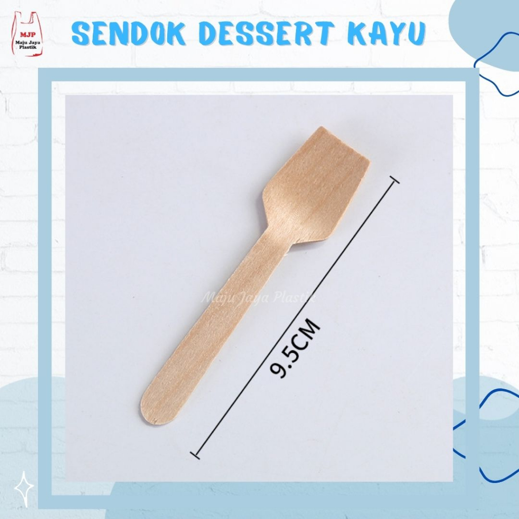 Jual (Isi 10pcs) Sendok Puding Es Krim Dessert Ice Cream Kayu Wooden ...