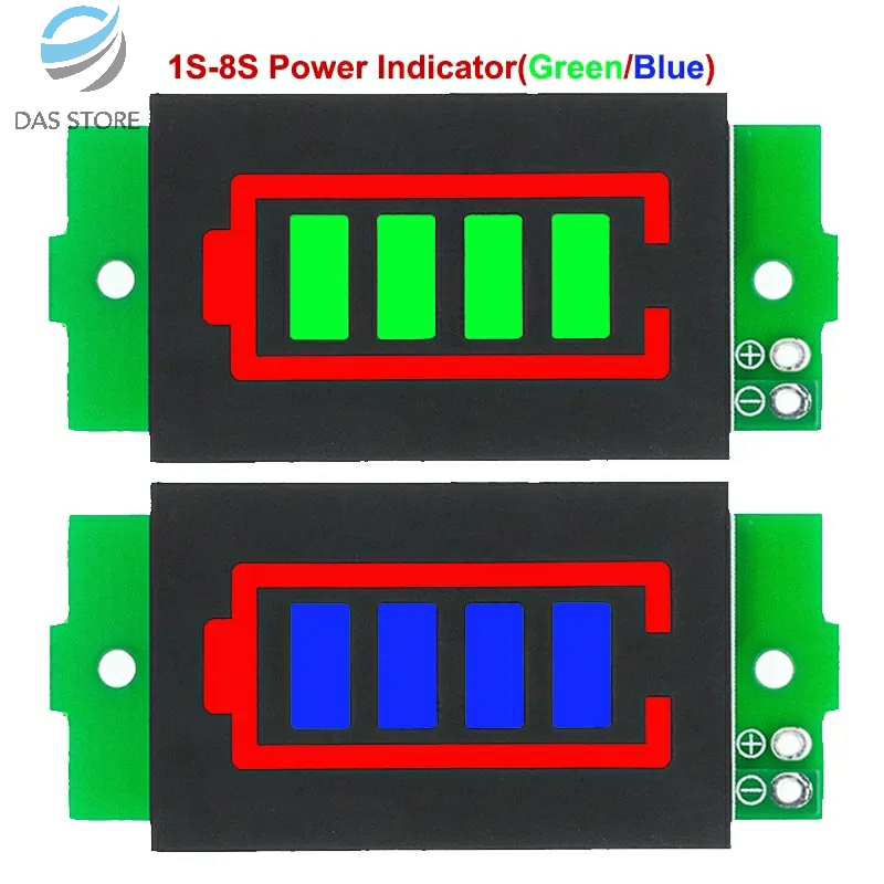 Jual Modul Indikator Kapasitas Baterai Lithium 1-8S 3.7V 4.2V Warna ...