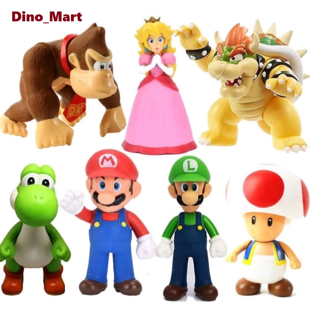 Jual Action Figure Super Marioo Bross - Mario - Luigi - Yoshi - Mainan ...
