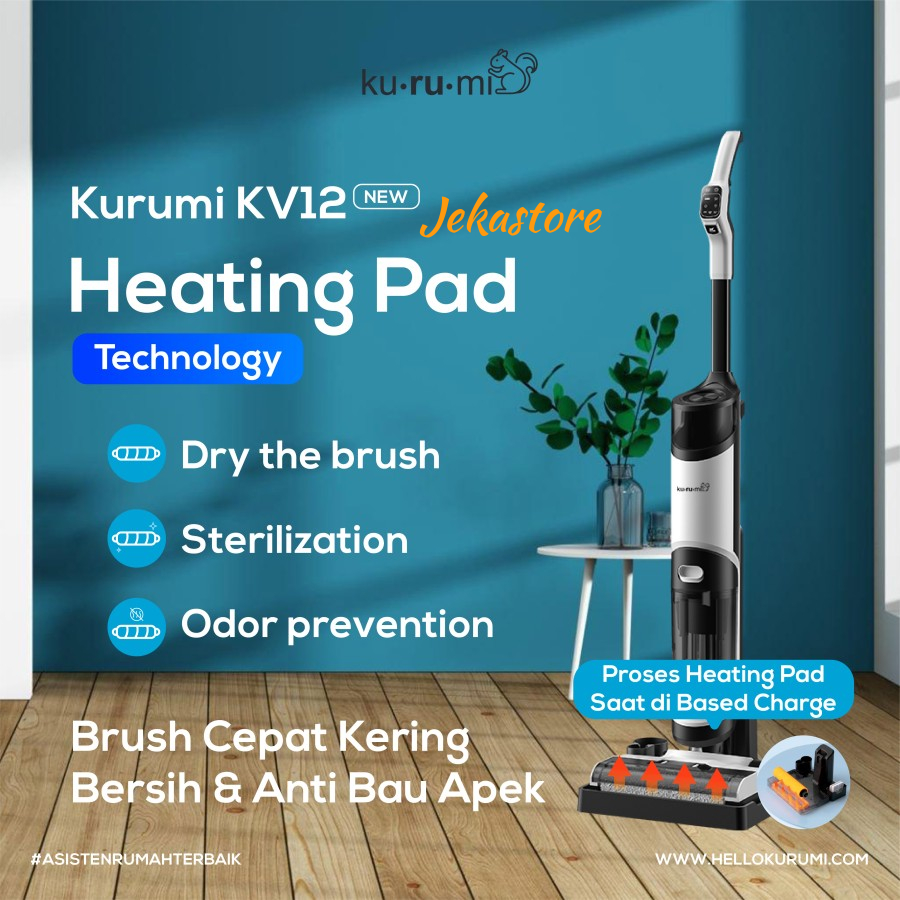 Jual Kurumi KV 12 Wet & Dry Cordless Stick Vacuum Cleaner KV-12 KV12 ...