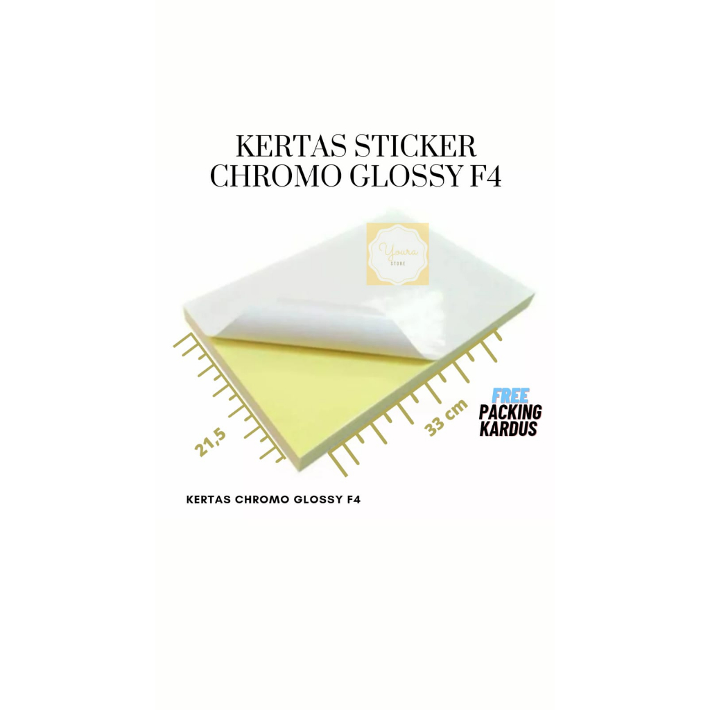 Jual Kertas Sticker CHROMO Glossy F4 Isi 10 Lembar | Shopee Indonesia