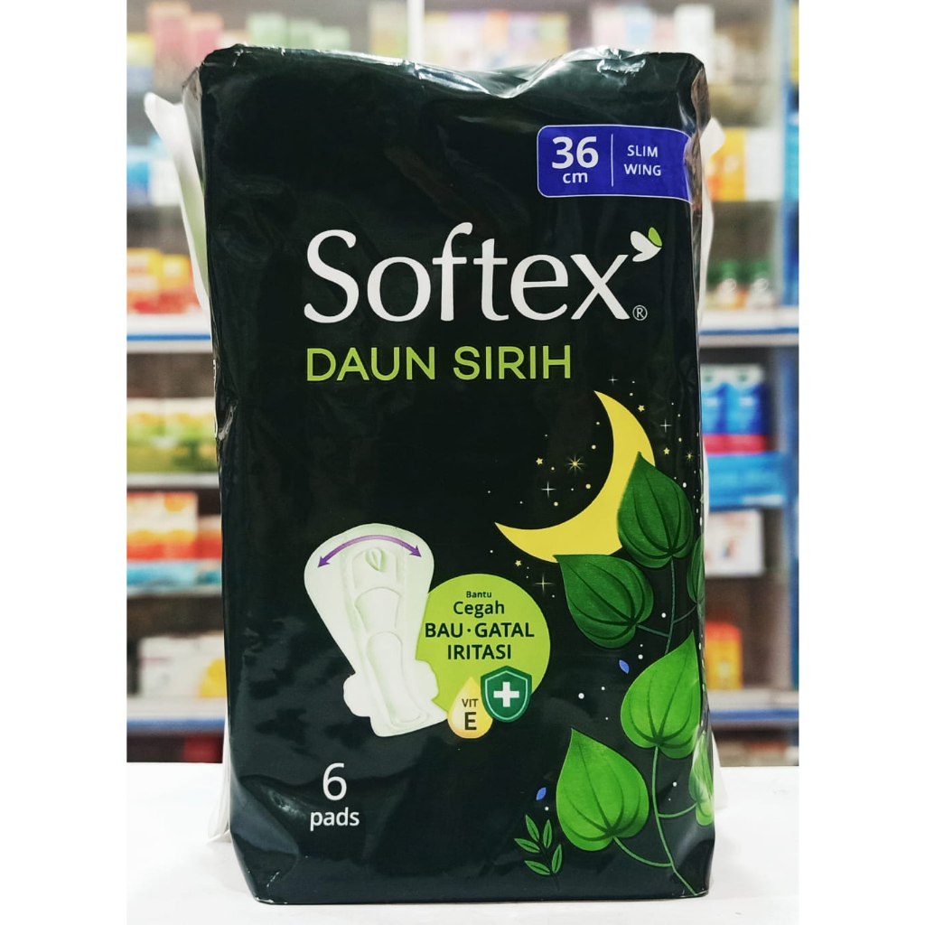 Jual Softex Daun Sirih 𝟑𝟔𝐂𝐌 𝐈𝐒𝐈 𝟔 𝐏𝐀𝐃𝐒 𝐒𝐋𝐈𝐌 𝐖𝐈𝐍𝐆 - Pembalut Herbal | Shopee Indonesia