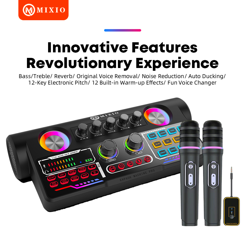 Jual MIXIO YS-300 Soundcard Bluetooth Speaker 2 Microphone Wireless ...