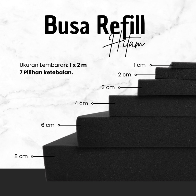 Jual Busa Lembaran Hitam DENSITY 24 Bahan Sofa, Furniture, Kursi, Mebel ...