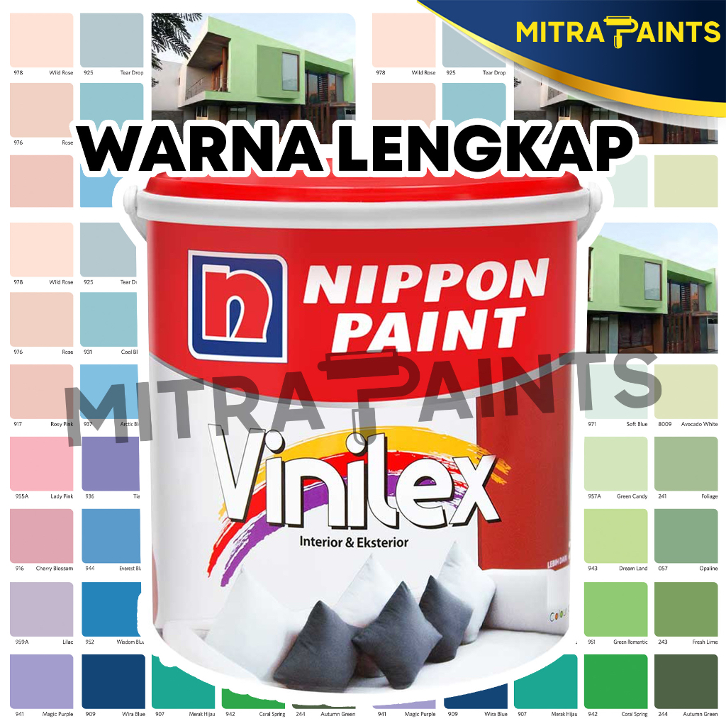 Jual [PART 3] VINILEX 5 KG NIPPON PAINT / CAT TEMBOK INTERIOR EKSTERIOR / CAT DINDING | Shopee ...