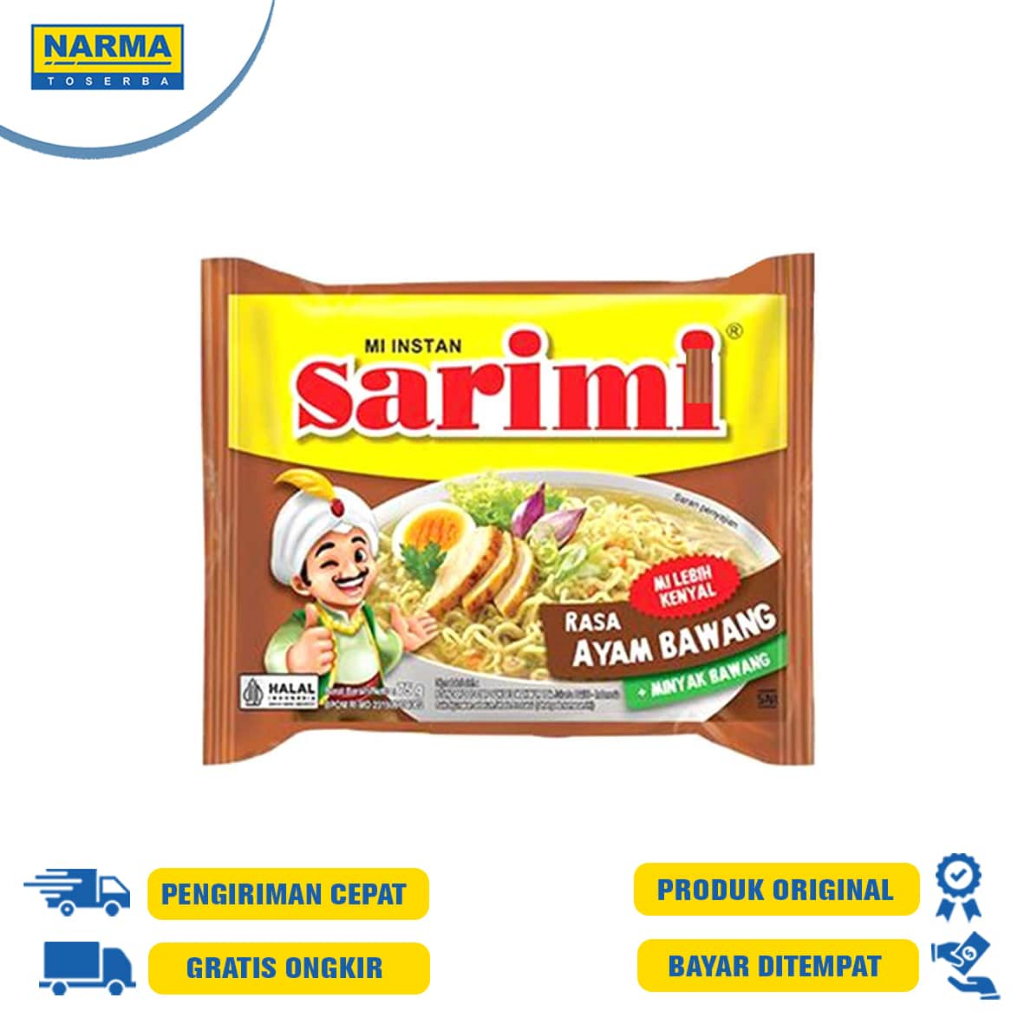 Jual SARIMI MIE RASA AYAM BAWANG 75 GR/MIE INSTAN/5PCS | Shopee Indonesia