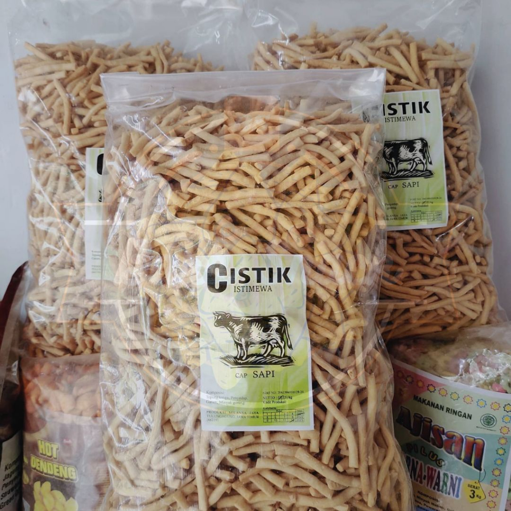 Jual [ 250gr ] Cistik Bawang Cap Sapi Premium / Stik Bawang Gurih ...